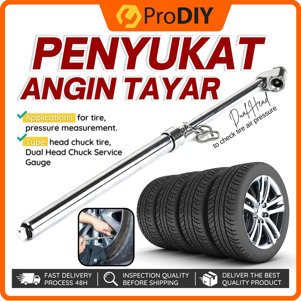 Vehicle Tire Air Pressure Gauge Wheel Accurate Measurement Tool Dual ...