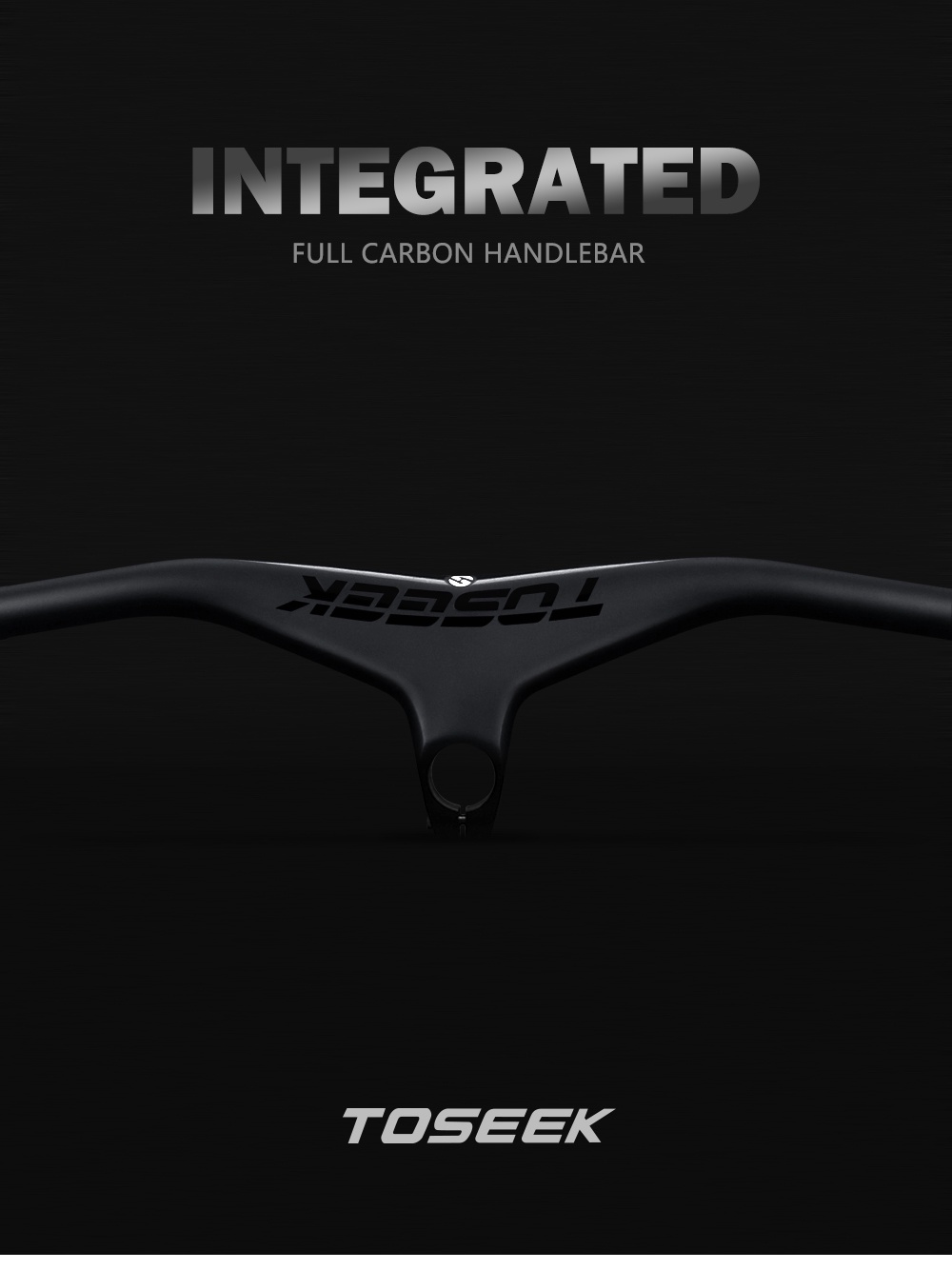 TOSEEK Carbon Bicycle Handlebar 28.6mm MTB Integrated Handlebar riser ...
