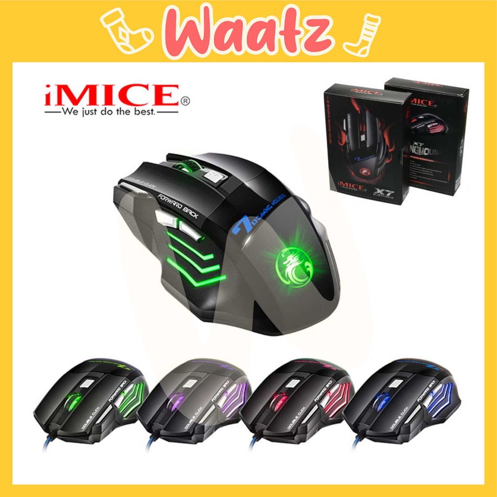 (PC5) iMICE X7 Wired Gaming Mouse 7 Buttons Optical 5000DPI ...