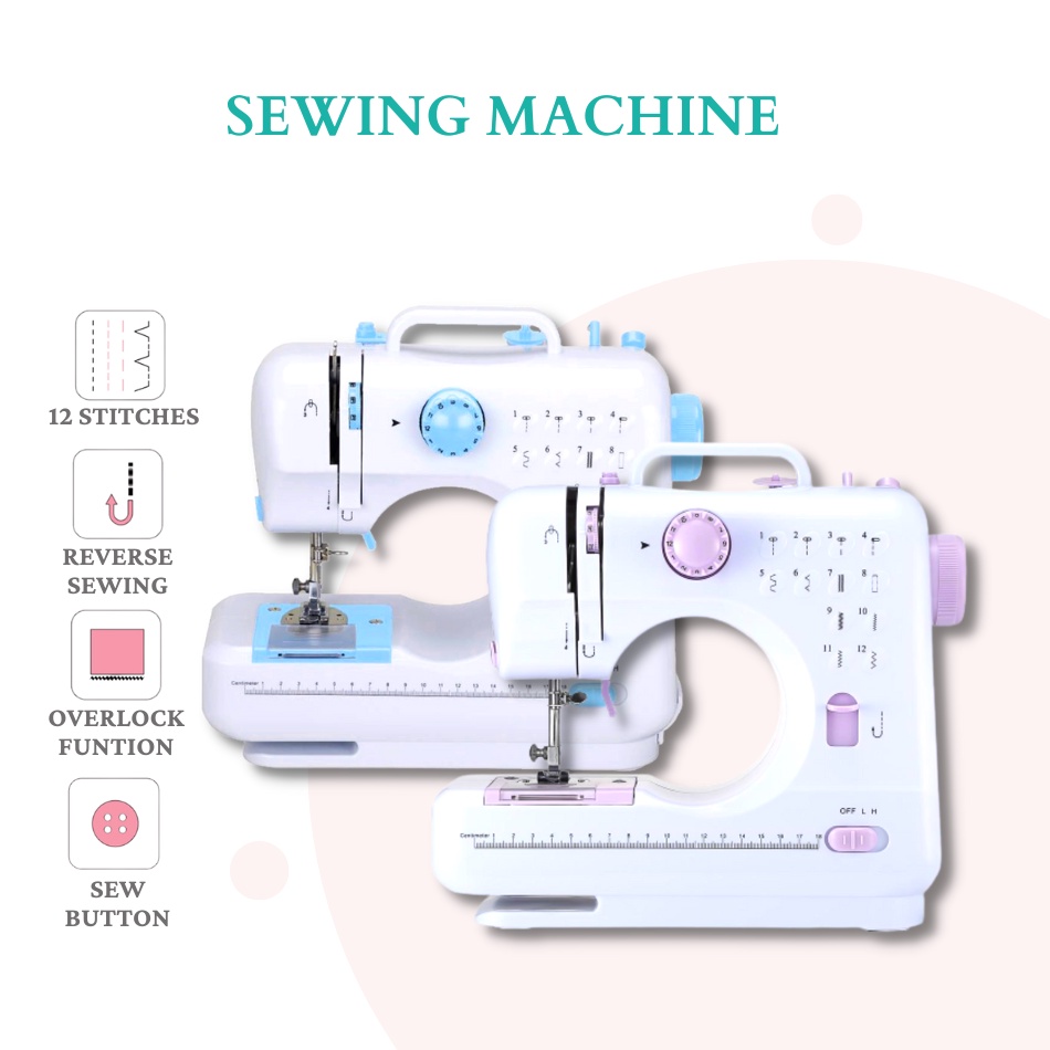 Portable Sewing Machine Mesin Jahit Fhsm 505A Pro Upgraded 12 Sewing ...