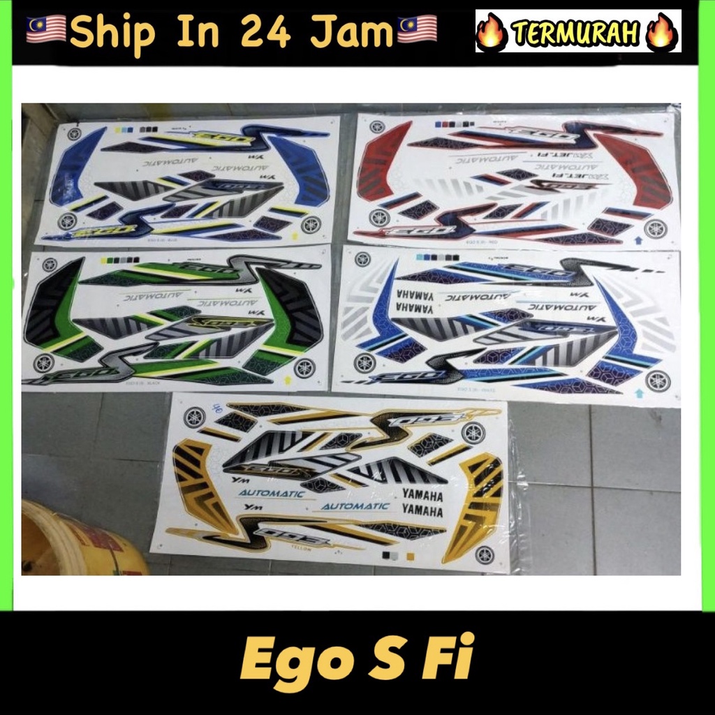 Ego S Fi Stiker sticker body stripe cover set yamaha ego s fi egos fuel ...