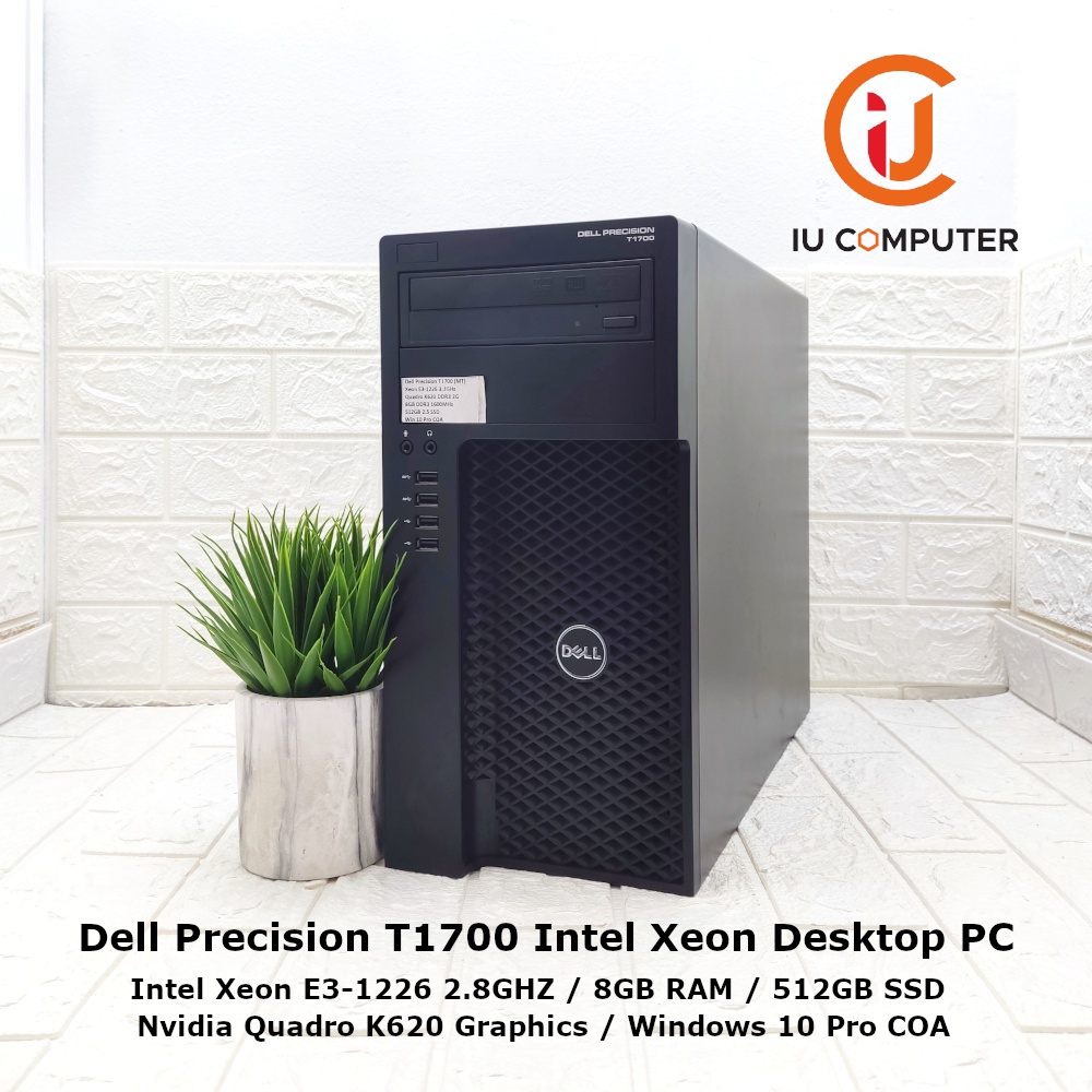 DELL PRECISION T1700 MT INTEL XEON E3-1226 8GB RAM 512GB SSD QUADRO ...