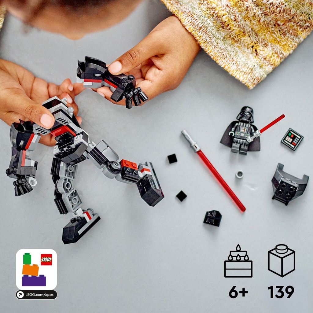 LEGO 75368 Star Wars Darth Vader Mech Building Toy Set (139 Pieces ...