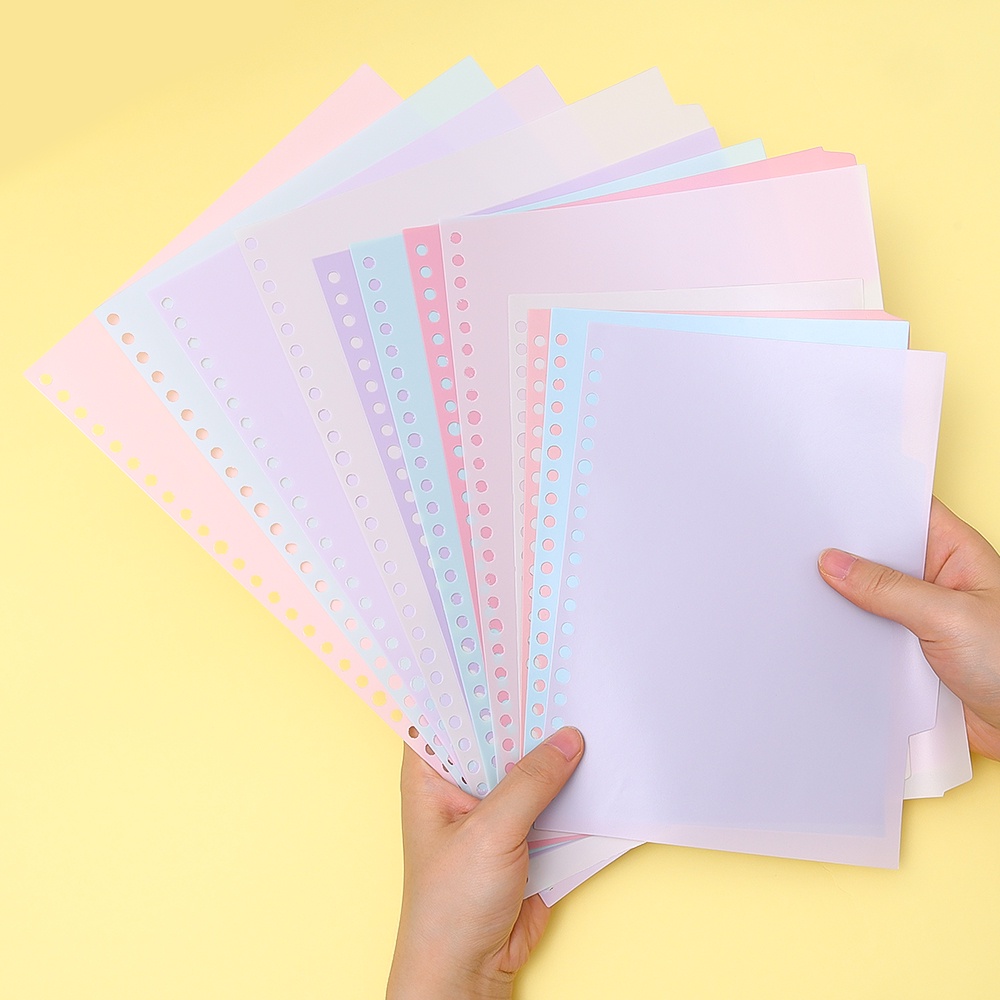 2/4 Sheets A4 A5 B5 School Binder Cover / Stationery Supplies Morandi Frosted PP Loose-leaf ...