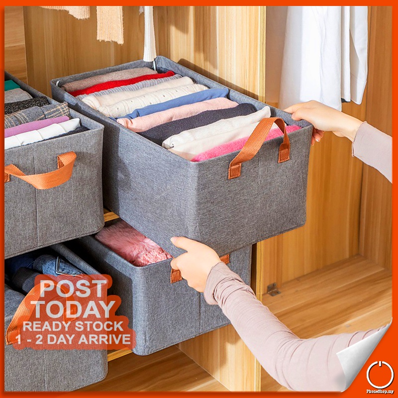 𝐄𝐀𝐒𝐘 𝐀𝐒𝐒𝐄𝐌𝐁𝐋𝐄 Collapsible Clothes Storage Box Steel Frame Foldable ...