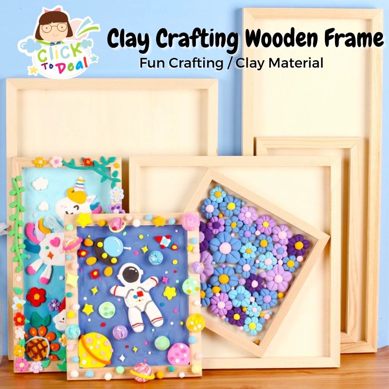 DIY Wooden Frame/Clay Crafting Wooden Frame Board/Art and Crafts ...