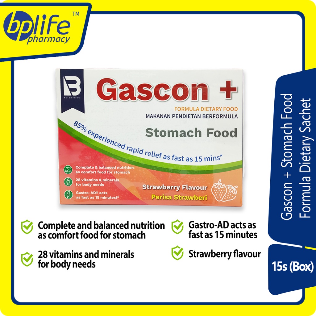 Gascon + Stomach Food Formula Dietary Sachet 15s (Box) | Shopee Malaysia