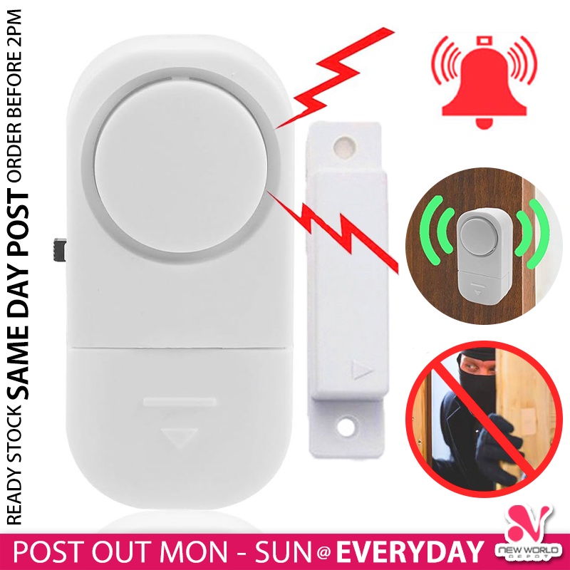 𝗙𝗔𝗦𝗧 𝗥𝗘𝗦𝗣𝗢𝗡𝗦𝗘 》Wireless Magnetic Sensor Door Alarm Self Adhesive Window ...