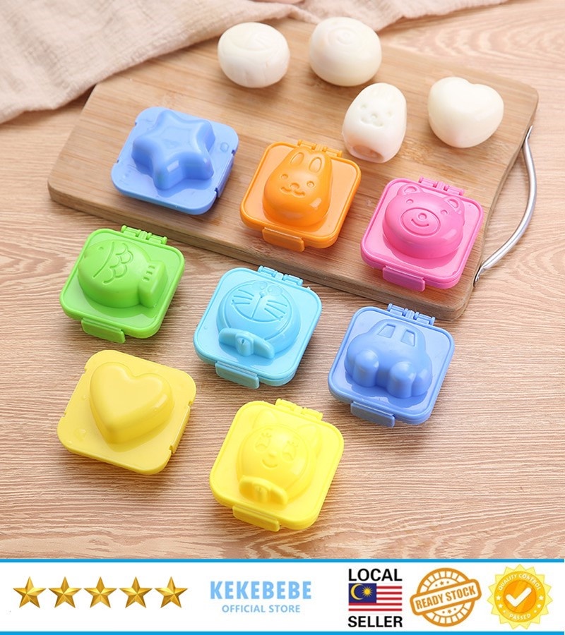 KEKEBEBE 8Pcs Boiled Egg Sushi Origini Rice Ball Mold Bento Maker Cute ...