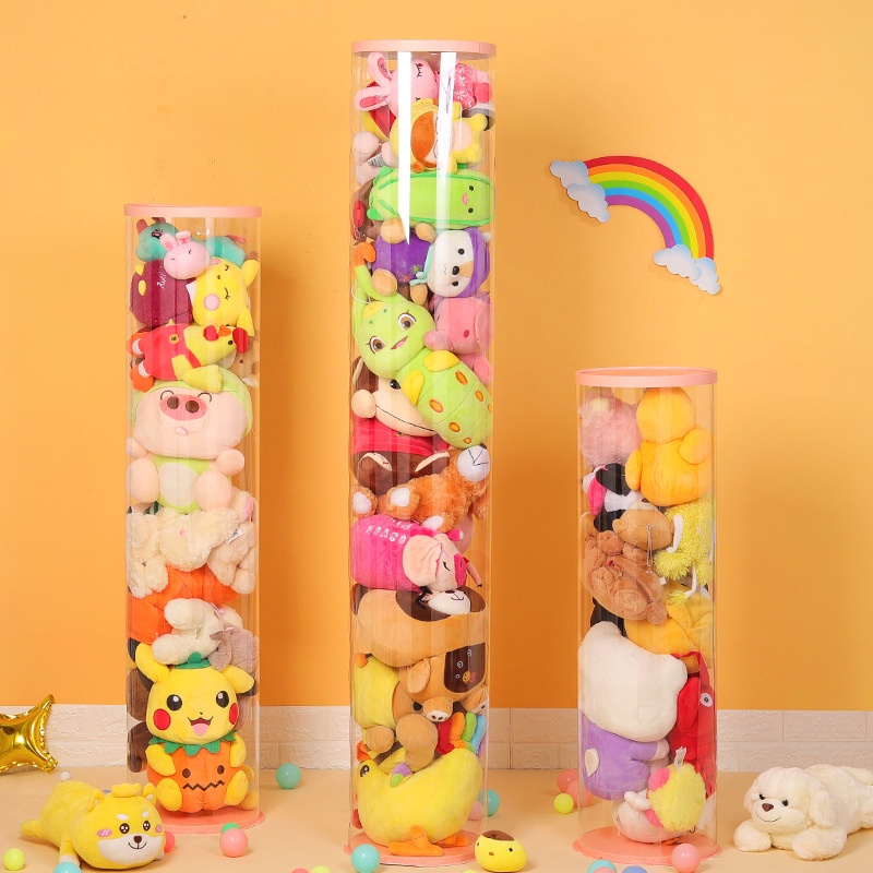 【IN STOCK】50cm-150cm Doll Storage Bucket Transparent Cylindrical Large ...