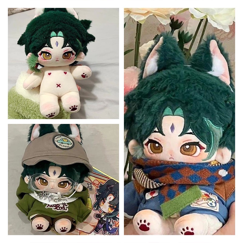 20cm Xiao Anime Genshin Impact Plush Dolls Cosplay Cute Rabbit Ear ...