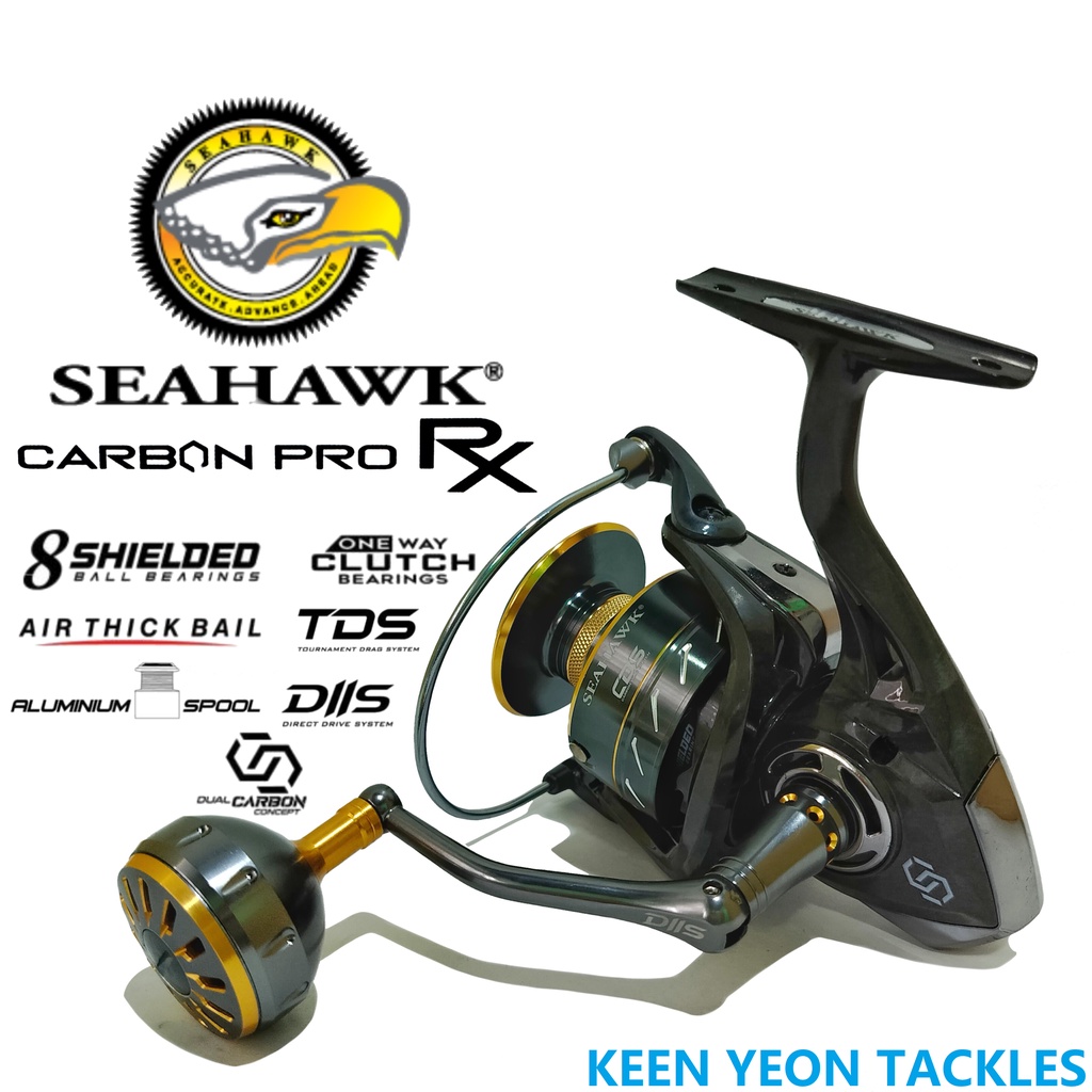 SEAHAWK CARBON PRO RX FISHING REEL (SPINNING) | Shopee Malaysia