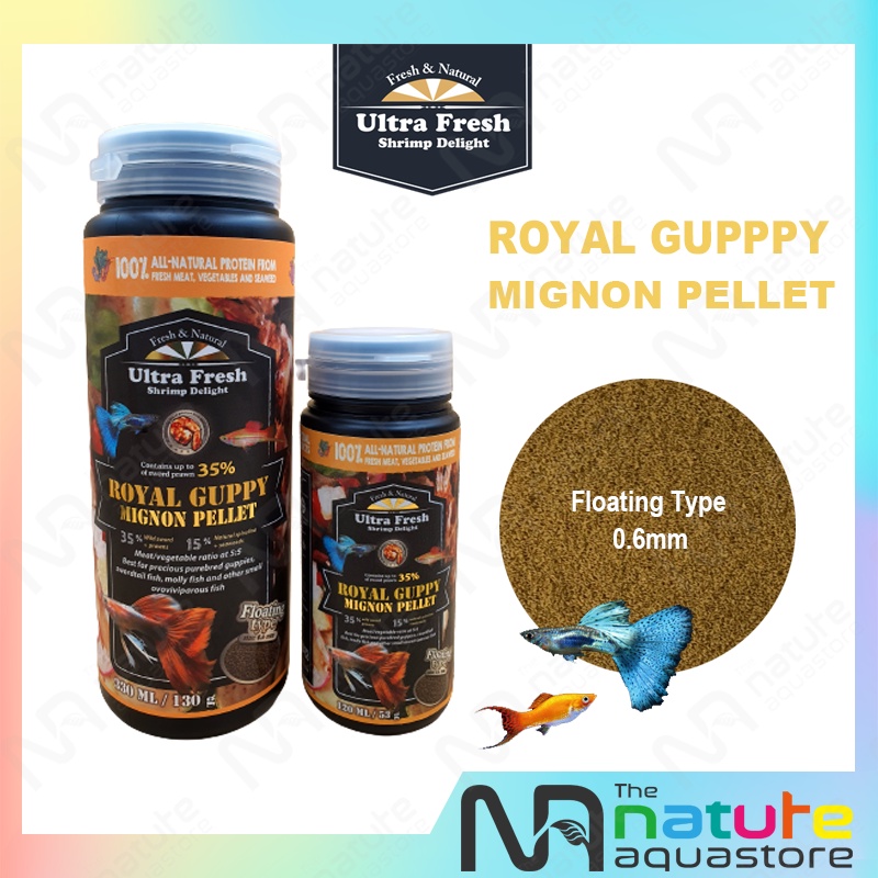 Guppy Food Royal Guppy Mignon Pellet 🐠 A Premium Diet Packed With 100% ...