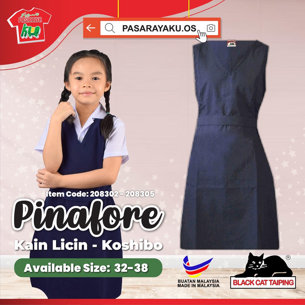 [BLACK CAT] Pinafore Koshibo Sekolah Rendah Zip Tepi | Shopee Malaysia