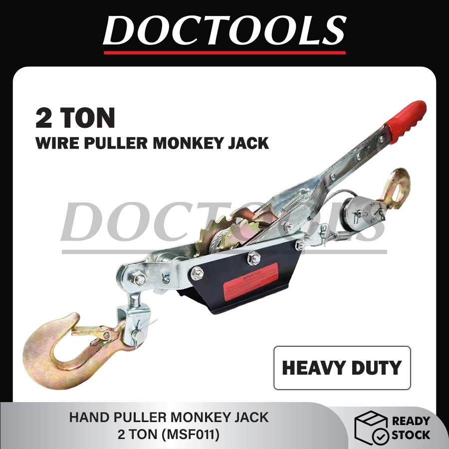 MONKEY JACK HAND PULLER 2 TON/ HEAVY DUTY RATCHET HAND PULLER CABLE ...