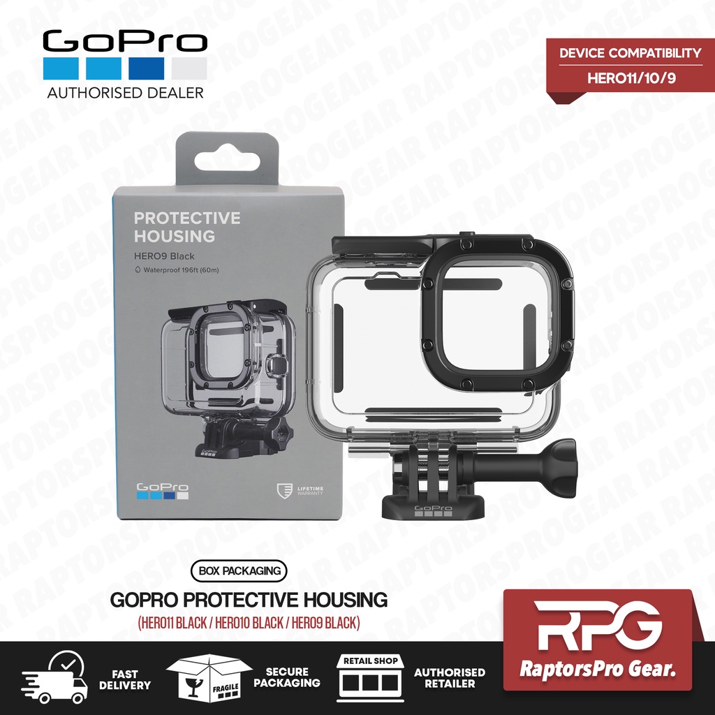 GoPro Protective Housing + Waterproof Case for HERO 12/11/10/9 Black ...