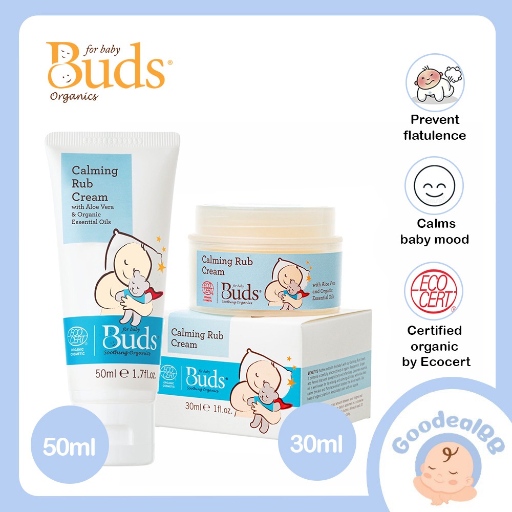 Buds - Calming Rub Cream (30ml / 30ml) For Baby Colic, Digestive ...