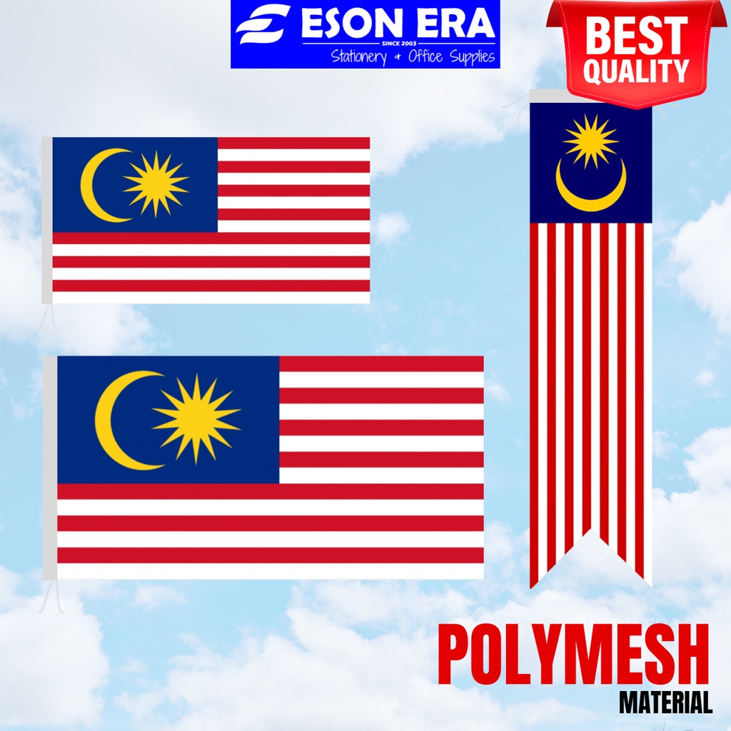 Malaysia Flag Polymesh High Quality 2x4 / 3x6 / 2x8 Bendera Malaysia ...