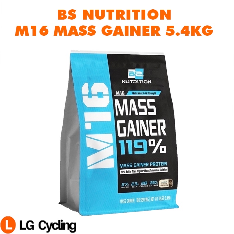 BS Nutrition M16 Mass Gainer 5.4kg Susu Gym Penambah Berat Mass Protein Fitness Gym Supplement ...