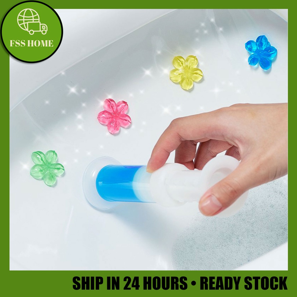 Toilet Bowl Scrubble Bubble Cleaning Freshener Flower Gel Pump Urinal ...