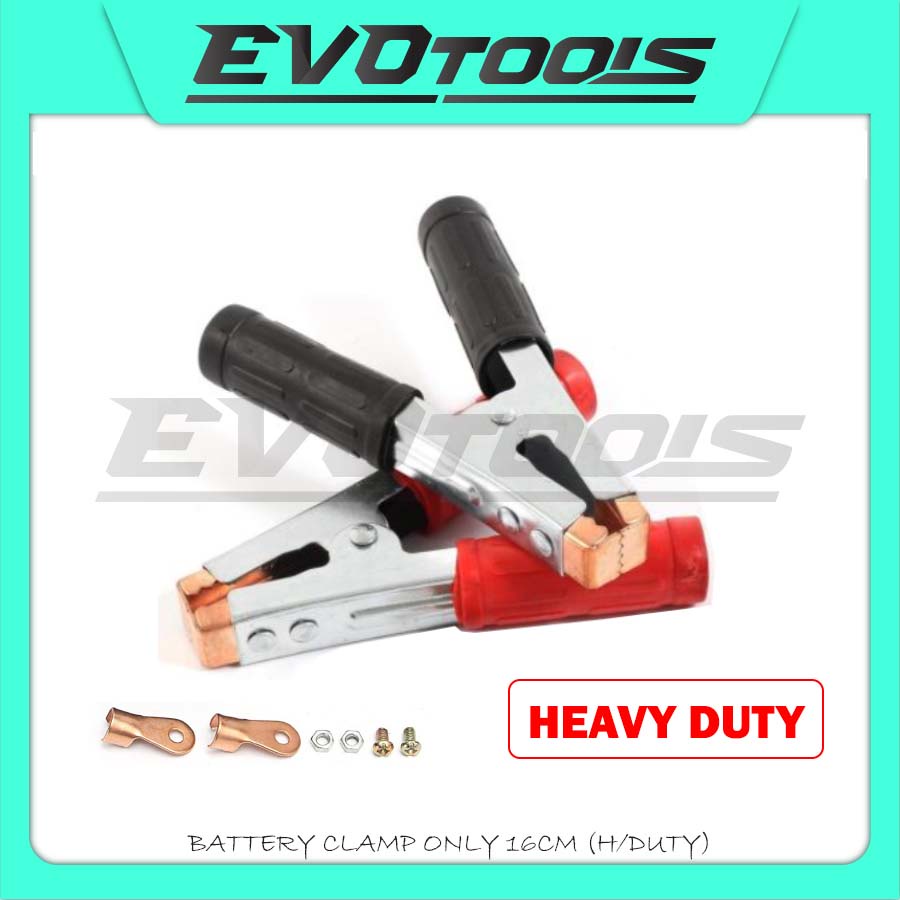 BATTERY CLAMP- RED & BLACK 16CM(2PCS/PACK) HEAVY DUTY/BATTERY JUMPER ...