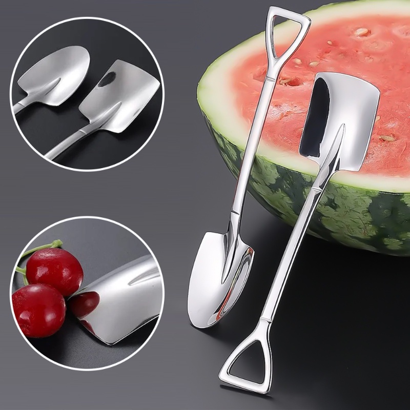 Stainless Steel Watermelon Creative Spade Spoon / Multifunctional Retro ...
