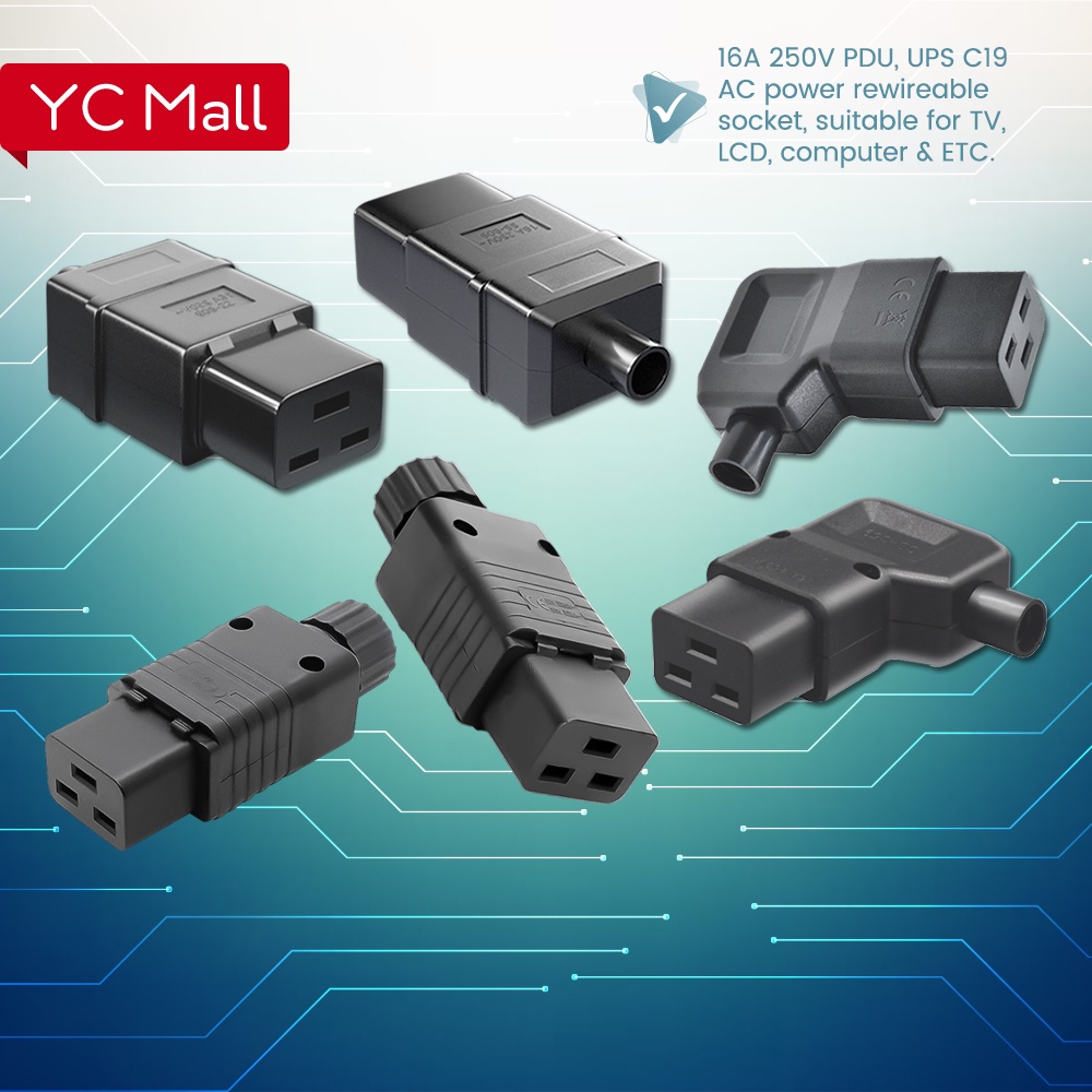 IEC320 C19 Rewireable Socket Connector | Shopee Malaysia