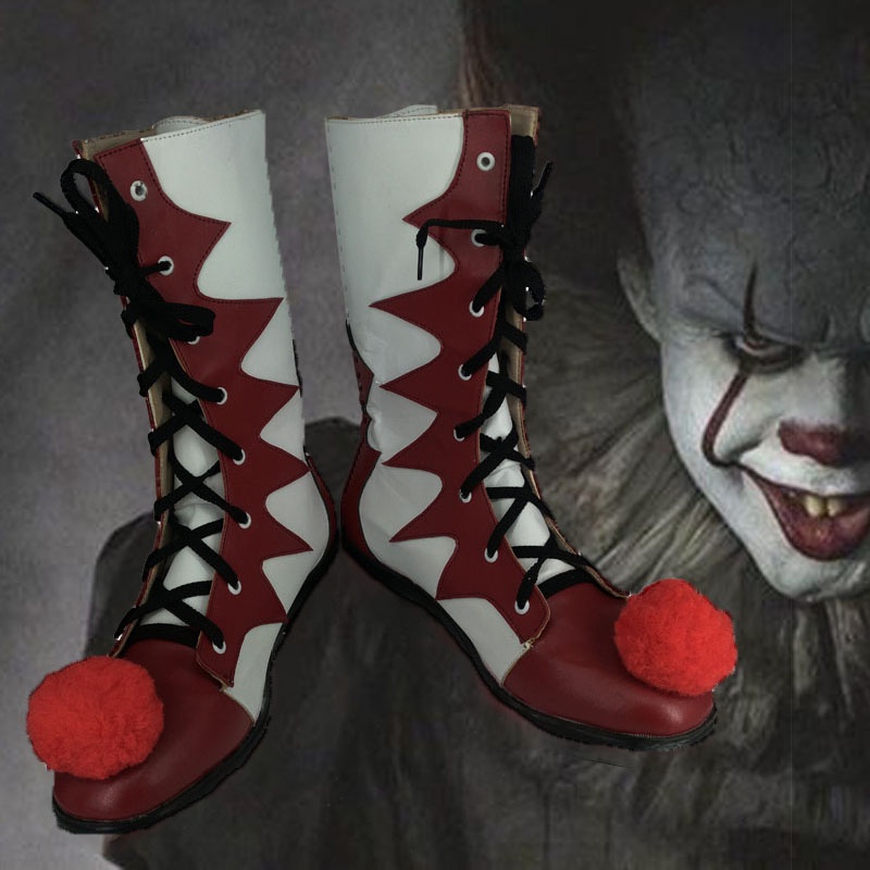 Joker Cosplay Pennywise IT Horror Clown Killer Carnival Halloween Shoes ...