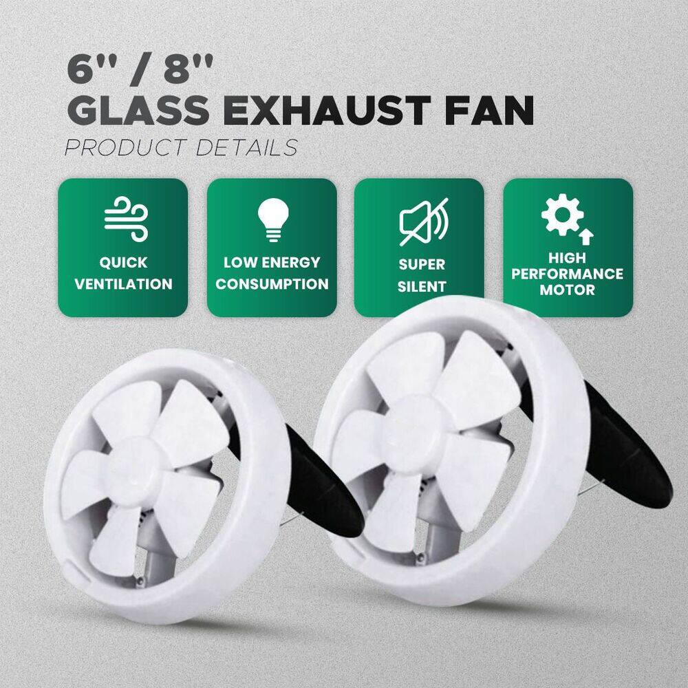 6"/8" GLASS TYPE VENTILATION EXHAUST FAN FOR GLASS/WINDOW | Shopee Malaysia