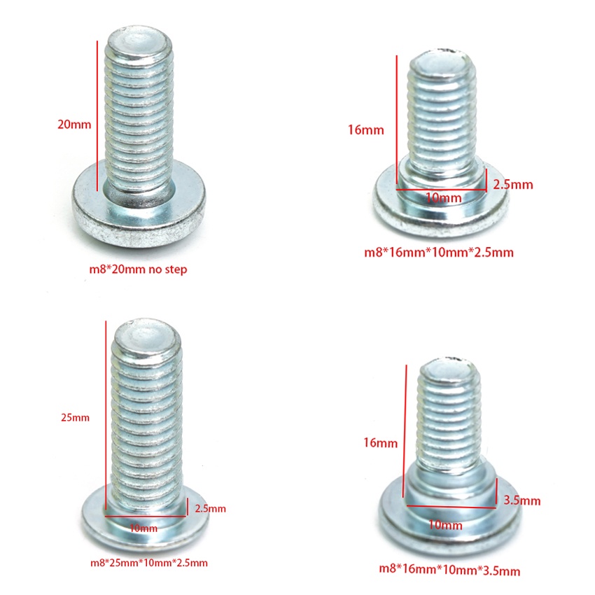 Motorcycle Brake Disc rotor Screws Bolts Universal Carbon Steel M8 x 1 ...