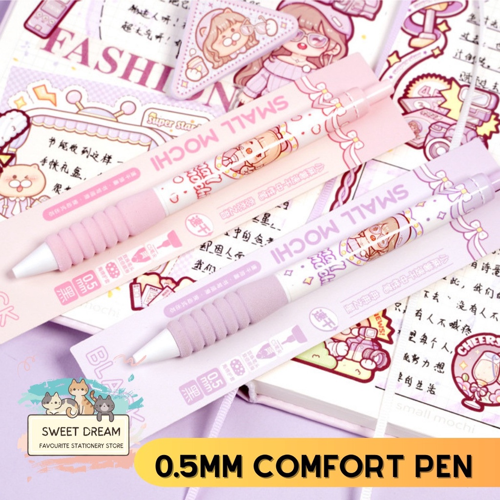 Cute Small Mochi DUGA girl Kawaii 0.5mm Gel Pen Press Pen Cartoon Super ...