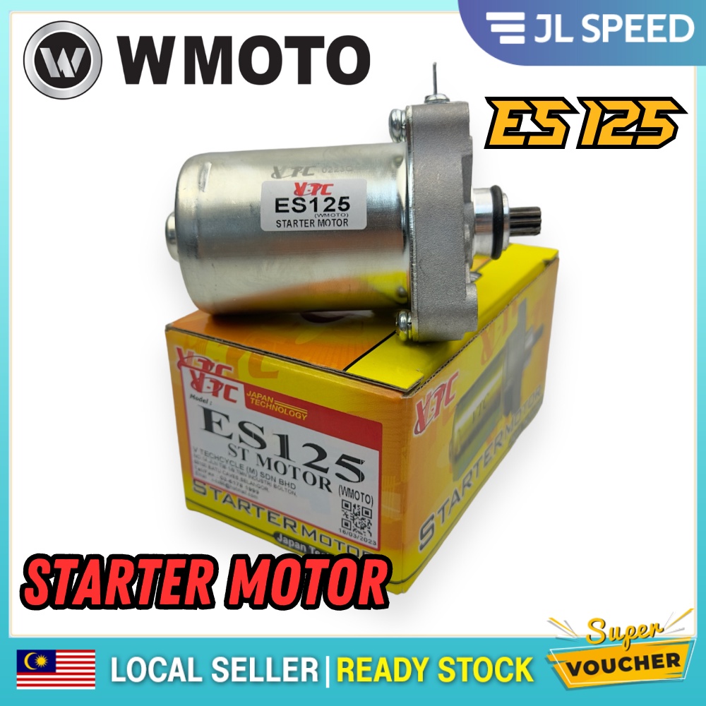 WMOTO ES125 / ES 125 STARTER MOTOR ASSY STARTOR STARTING MOTOR 100% ...