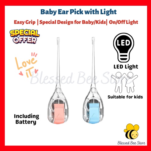 Baby Ear Pick Earpick with Light Earwax Cleaner LED Ear Pick Ear ...