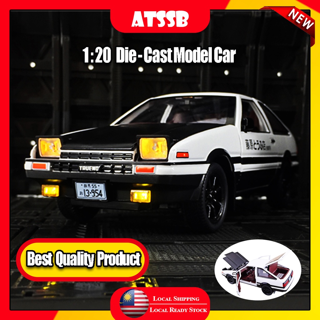 ATSSB MINIAUTO 2407A-2 Toyota TRUENO AE86 1:20 Scale Initial-D Anime ...