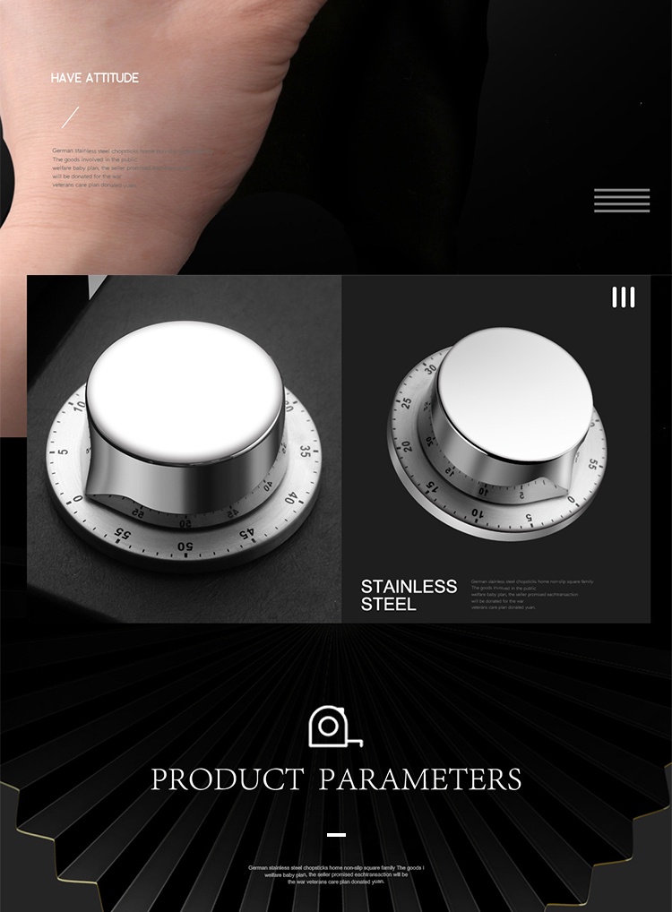 KATELV Stainless Steel Mechanical Structure Timer Magnetic Suction ...