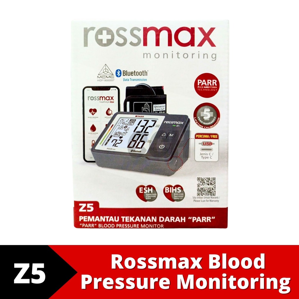 Rossmax Z5 Blood Pressure Monitoring -1 unit | Shopee Malaysia
