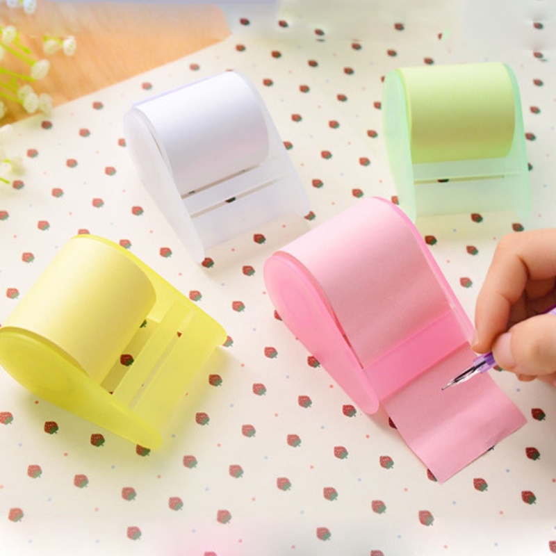 A Roll of Cute Sticky Note 8 Meters with Adhesive Tape Holder Tearable ...