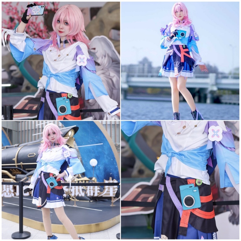 Game Honkai Star Rail 7th March Cosplay Costume Uniform Shoes Wig ...