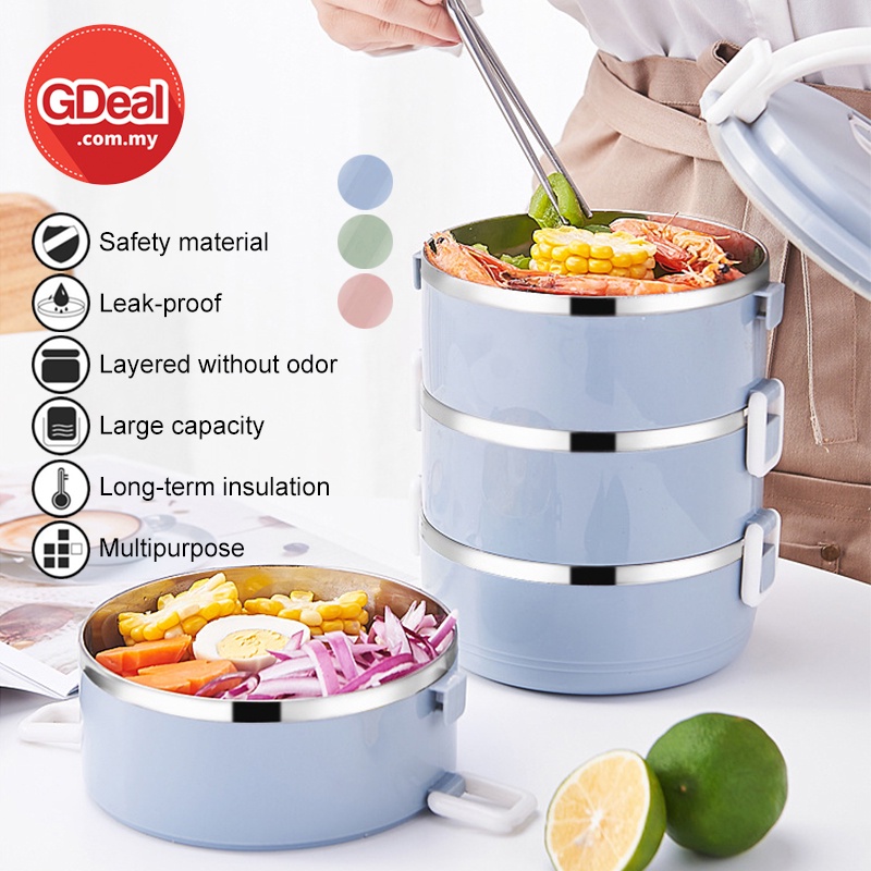 GDeal 4 Layer Stainless Steel Lunch Box Insulation Multilayer Thermo ...