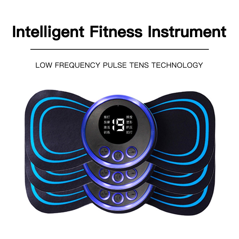 Smart Electric Neck Massager Patch EMS Neck Stretcher Remote Control ...