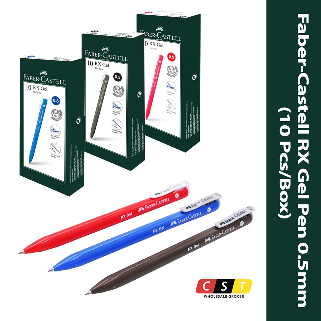 Faber-Castell RX Gel Pen 0.5mm (10 Pcs/Box) | Shopee Malaysia