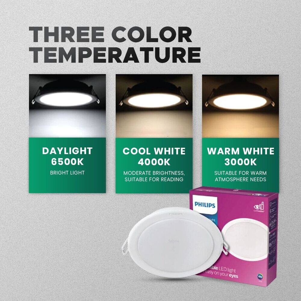 PHILIPS MESON 4" 9W-59449/ 5" 13W-59464 / 6" 17W-59466 / 8" 24W-59471 ROUND LED DOWNLIGHT ...