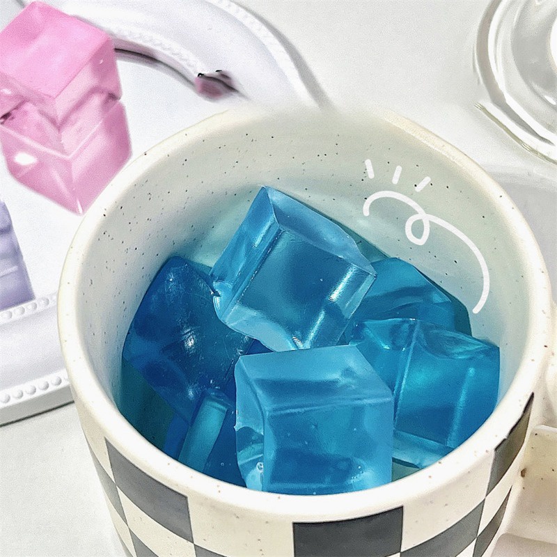 1Pc Hot Fidget Toy Mini Squishy Toys Mochi Ice Block Stress Ball Toy ...