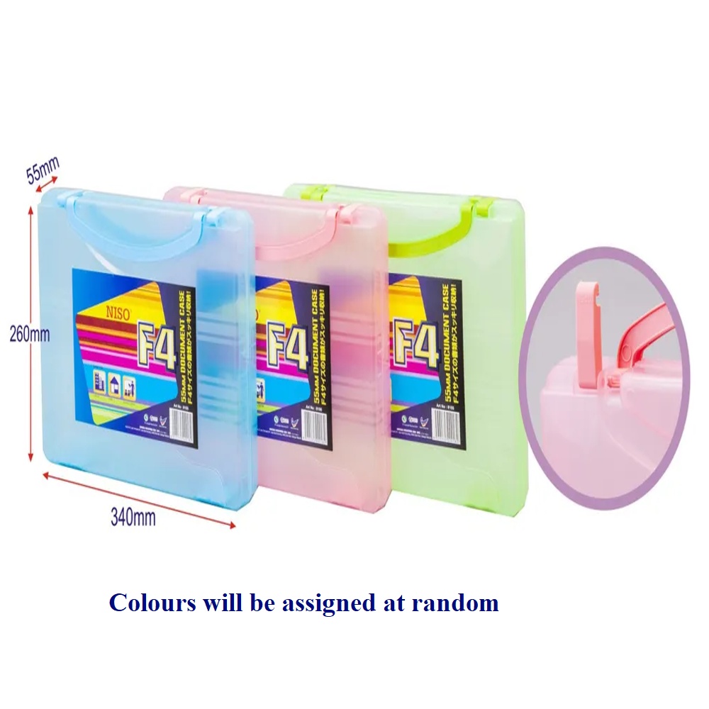 Niso 8155 F4 Size Plastic Document Case / Document Holder (55MM) With ...