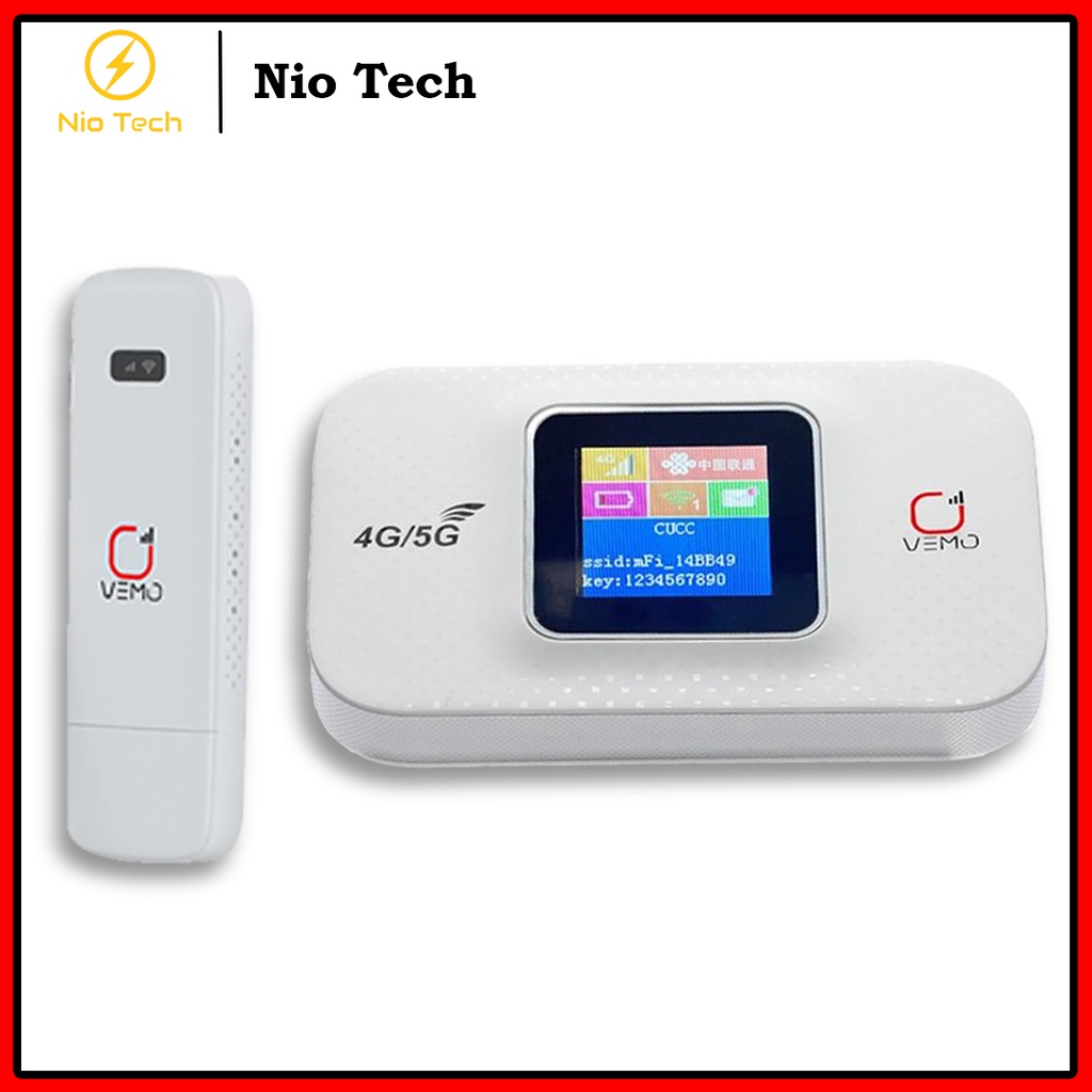 NioTech VEMO Plus 4G LTE 300Mbps Portable Router 3000Mah Battery WiFi Router MF90 4G USB WiFi ...