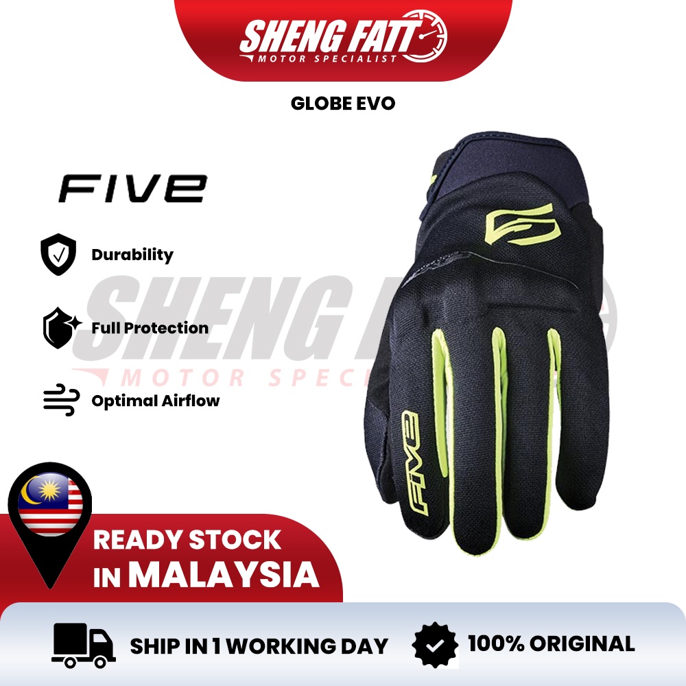 FIVE Glove Globe Evo Motorcycle Gloves Non-Slip Riding Glove Sarung ...