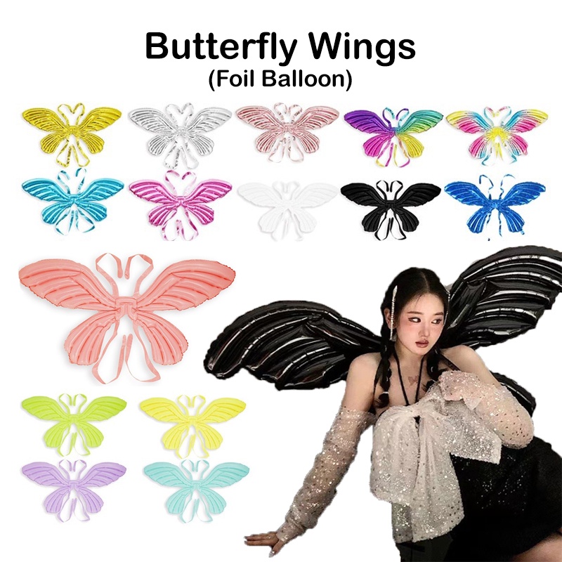 Large Butterfly Wings Balloon Aluminum Film Angel Wing Inflatable Toys ...
