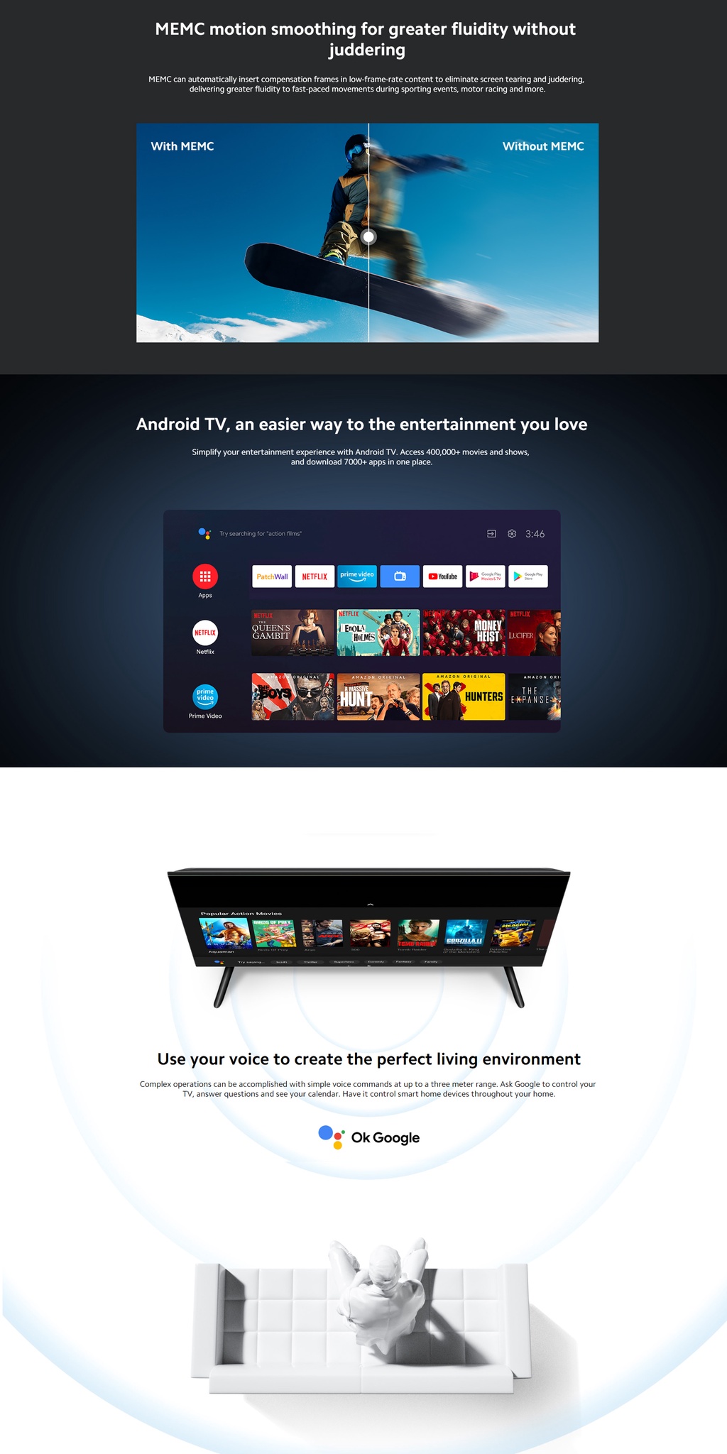 Xiaomi 43 Inch 4K UHD HDR MEMC Android TV P1 Mi TV L43M6-6ARG | Shopee ...