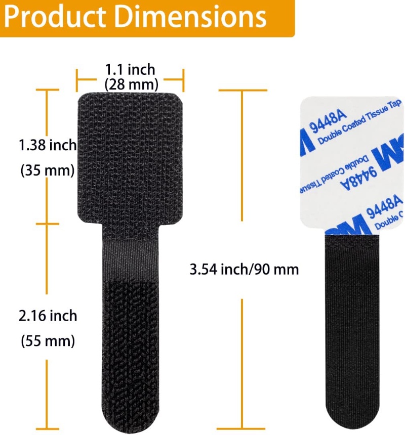 NEW Large Velcro Tape Cable Tie Wire Organizer Tidy Management Clips ...