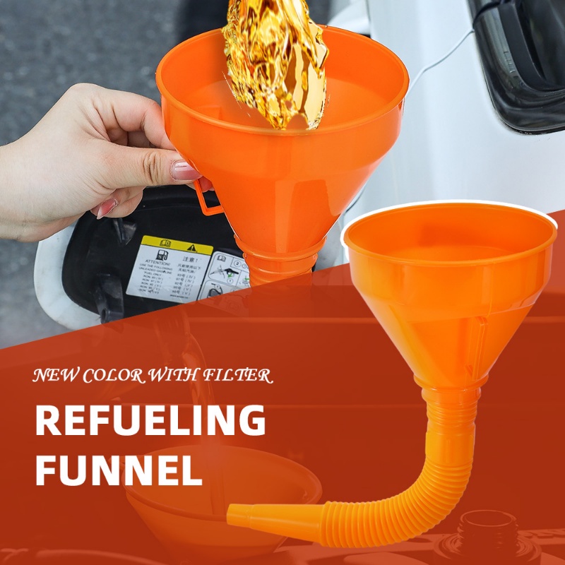 Car Bike Truck Refueling Funnel Fuel Filling Funnel Tool / 2-In-1 ...